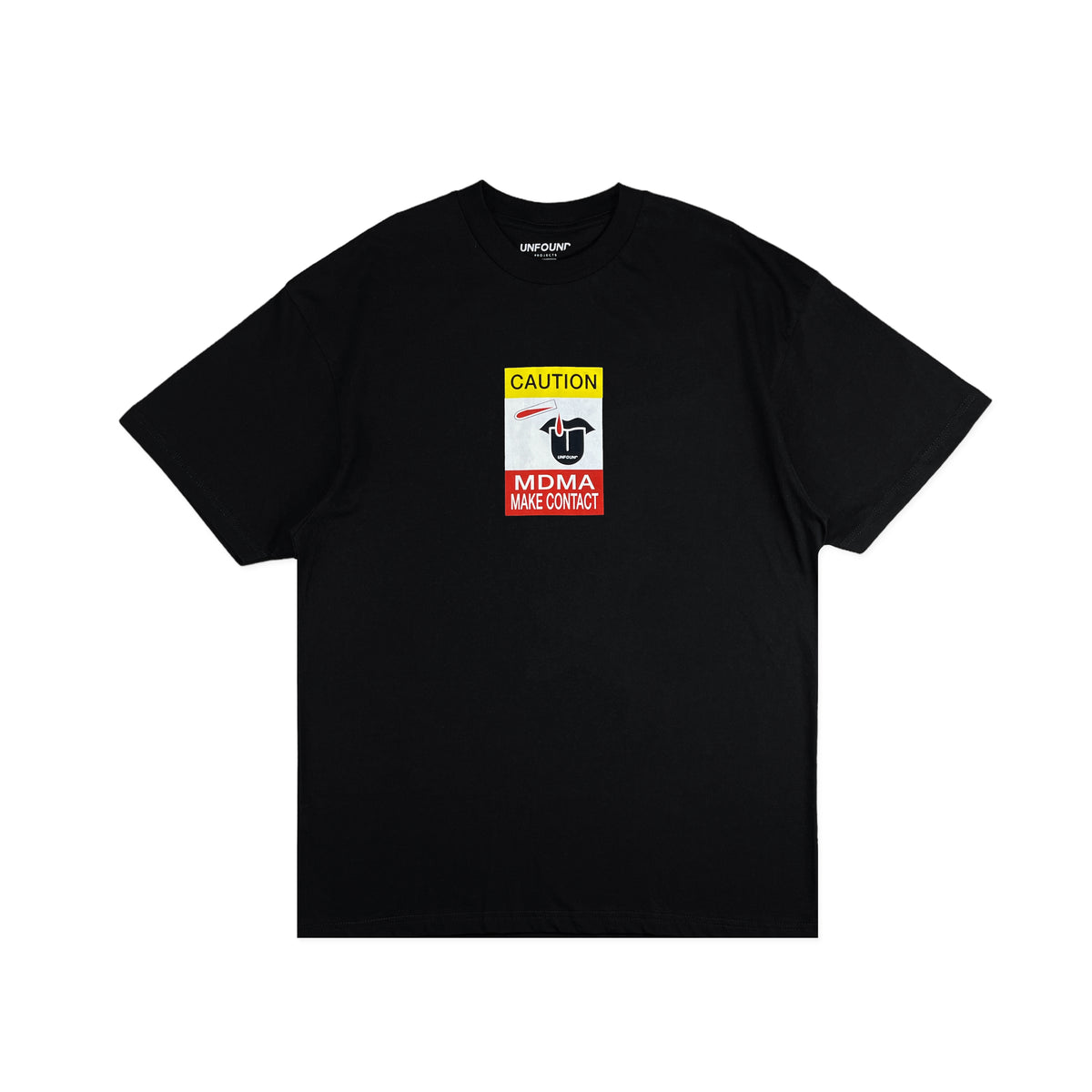 Caution tee - black – UNFOUND PROJECTS