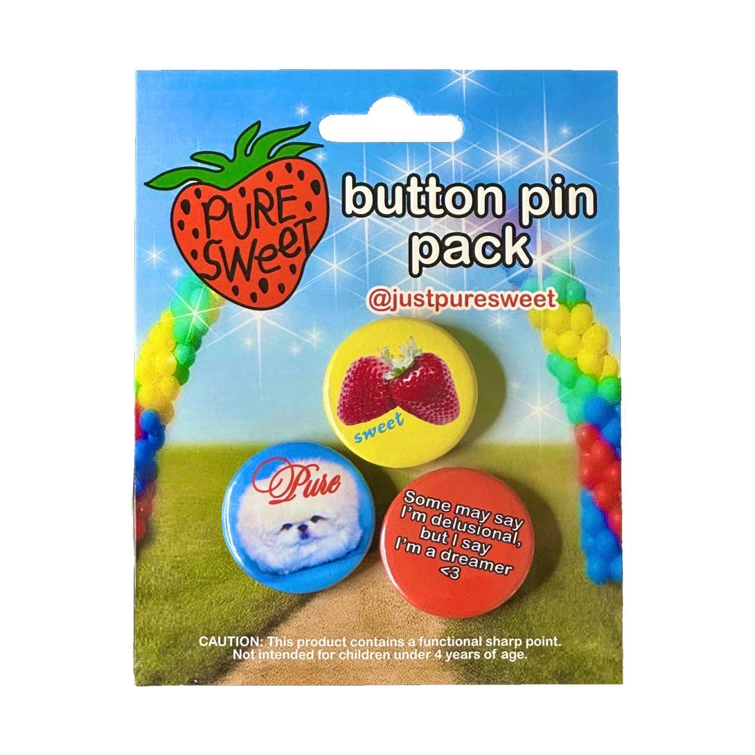 Pure Sweet Button Pin Pack – UNFOUND PROJECTS