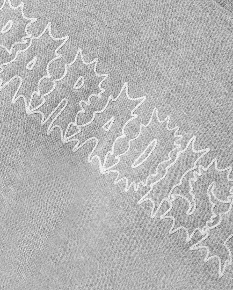 MORBID CHAINSTITCH SWEATER – MISTY GREY – UNFOUND PROJECTS