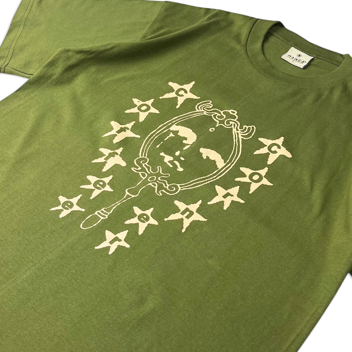 Mirror Face tee - green – UNFOUND PROJECTS